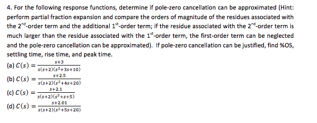 Solved 4. For the following response functions, determine if | Chegg.com