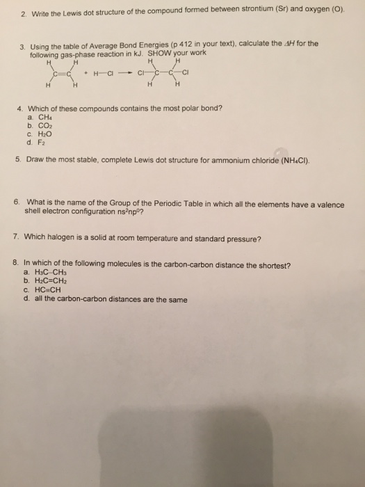Solved Write the Lewis dot structure of the compound formed | Chegg.com