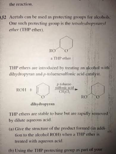 Solved Acetals can be used as protecting groups for | Chegg.com