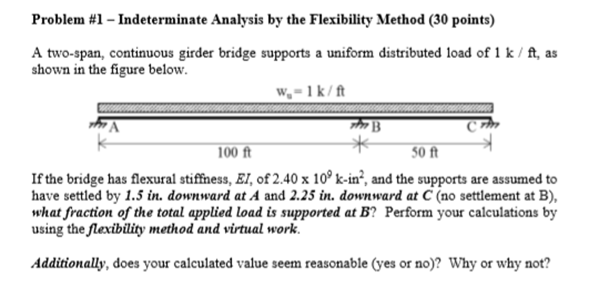 A two-span, continuous girder bridge supports a | Chegg.com