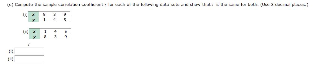 Solved Compute the sample correlation coefficient r for each | Chegg.com