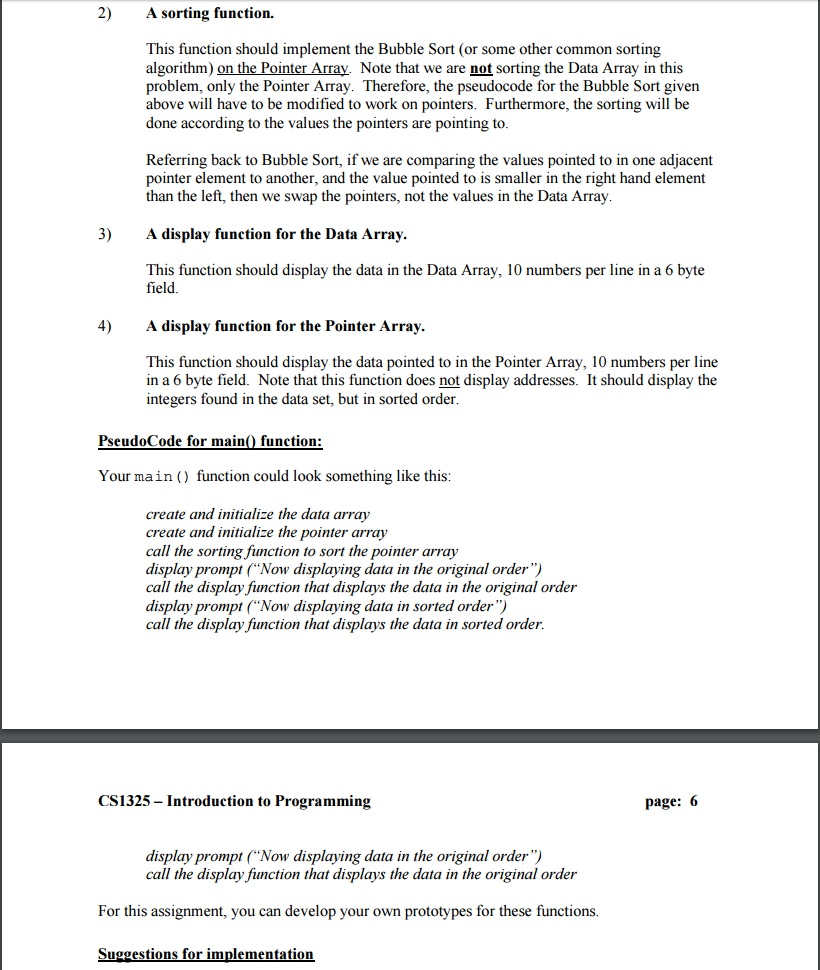 Solved Project Requirements (Overview) This is a high level | Chegg.com