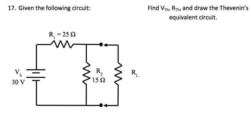 Solved Find VTh, RTh, and draw the Thevenin’s equivalent | Chegg.com