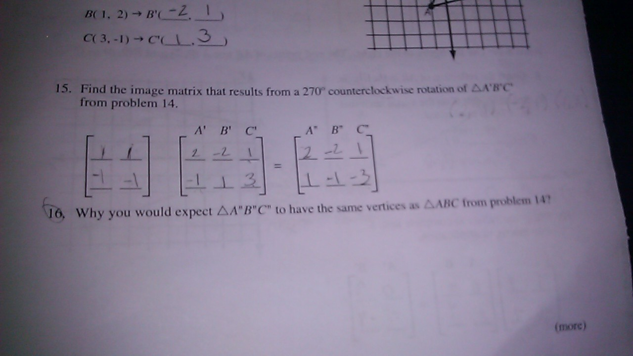 Find the image matrix that results from a 270 | Chegg.com