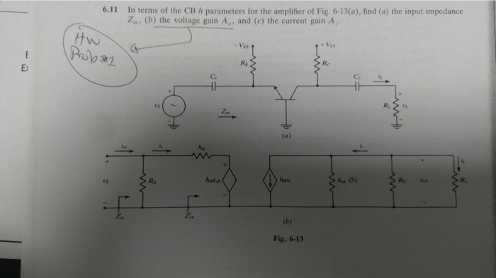 Solved 6 11 In Terms Of The Cb H Parameters For The