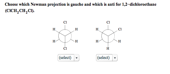 Solved Choose which Newman projection is gauche and which is | Chegg.com