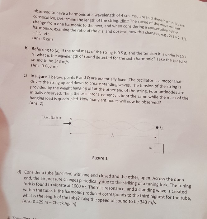 Solved 3. Standing Waves A guitar string is clamped at both | Chegg.com