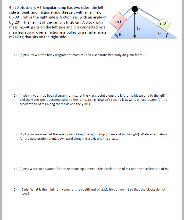 Solved A triangular ramp has two sides: the left side is | Chegg.com