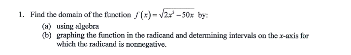 Solved Find the domain of the function f(x) = Squareroot | Chegg.com