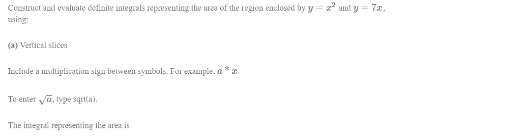 Solved Construct and evaluate definite integrals | Chegg.com