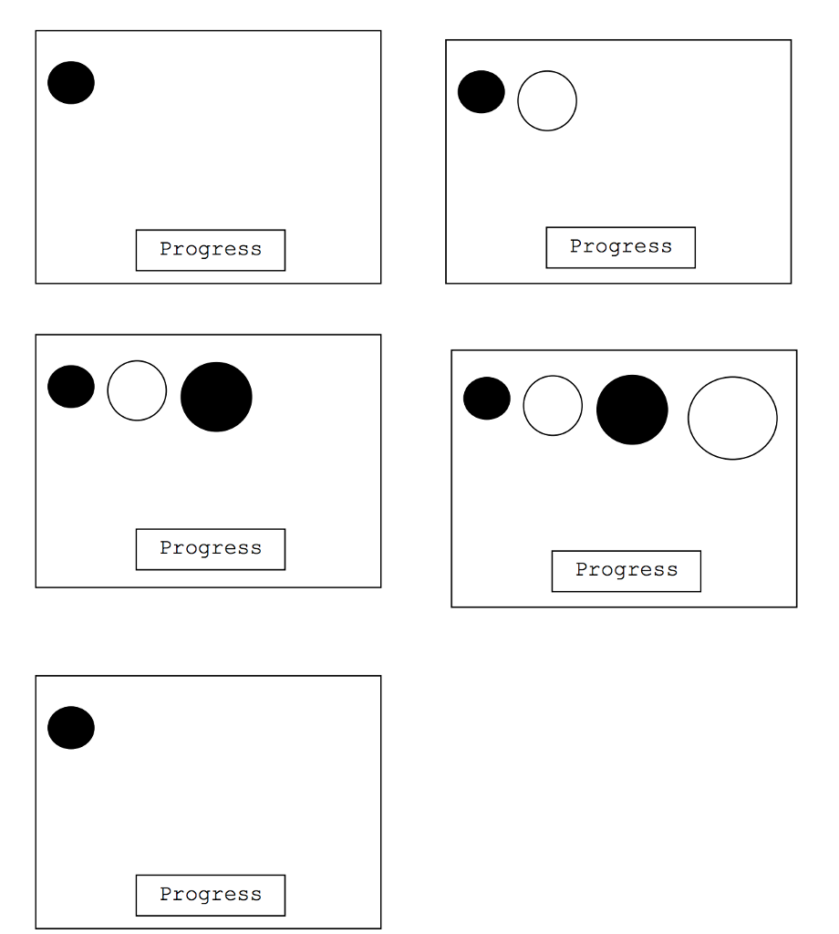 Solved Write a java program that draws list of circles in | Chegg.com