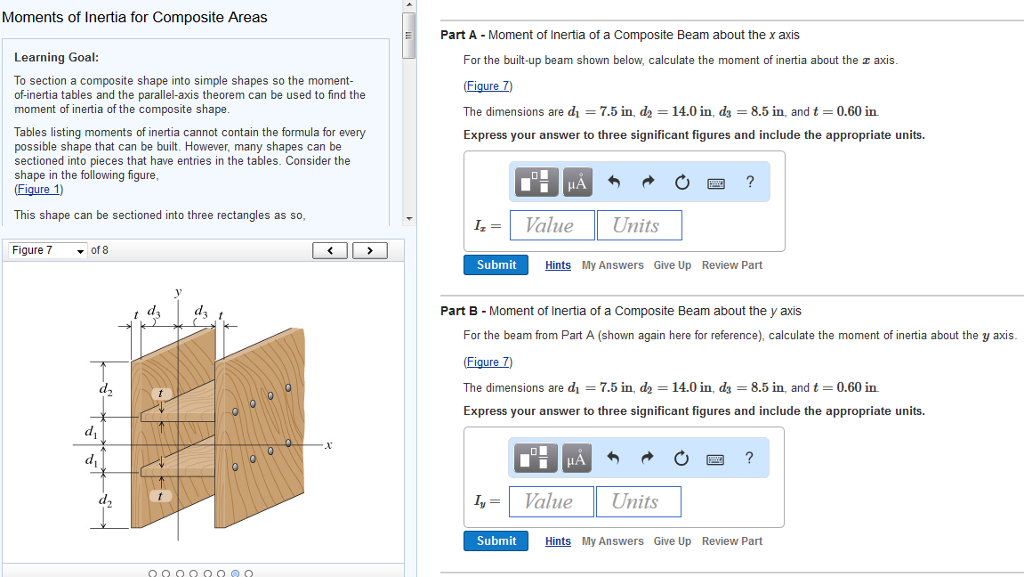 Solved Moments of Inertia for Composite Areas Learning | Chegg.com