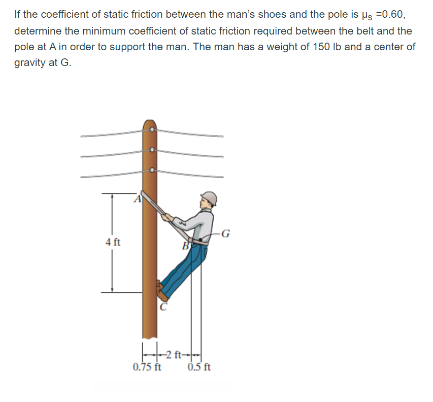 Solved If The Coefficient Of Static Friction Between The