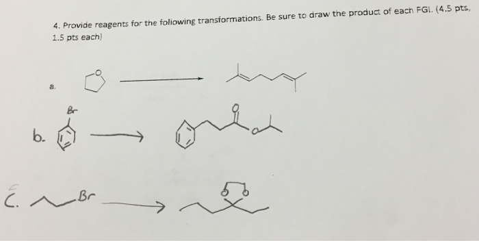 Solved Provide reagents for the following transformations. | Chegg.com
