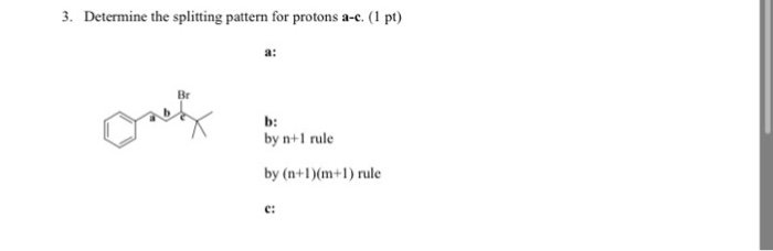 Solved Determine the splitting pattern for protons a-c. | Chegg.com