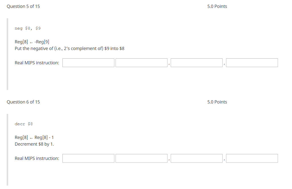 MIPS assembly language provides opcode mnemonics for | Chegg.com