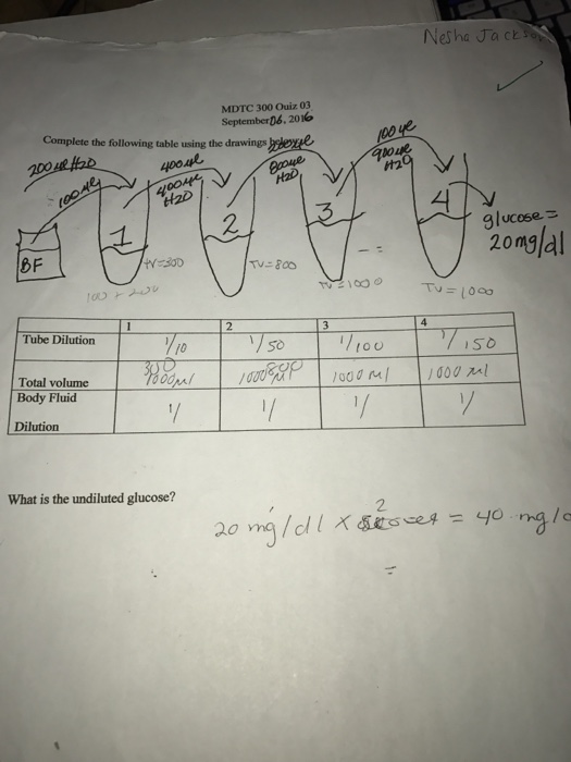 Calculate the tube dilution for each tube | Chegg.com