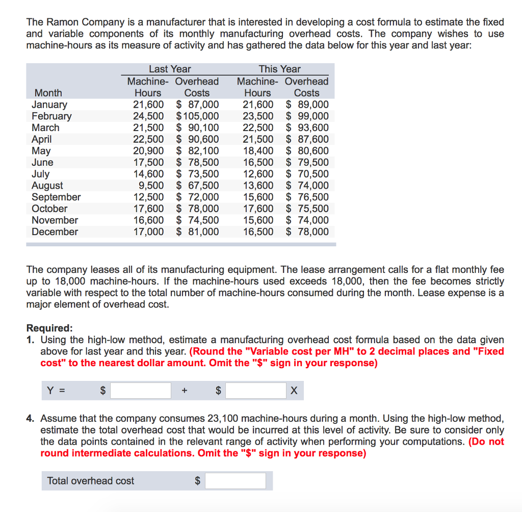 Solved The Ramon Company is a manufacturer that is | Chegg.com