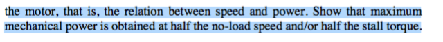 Solved 2.7 Power output of an electrical motor. The torque | Chegg.com