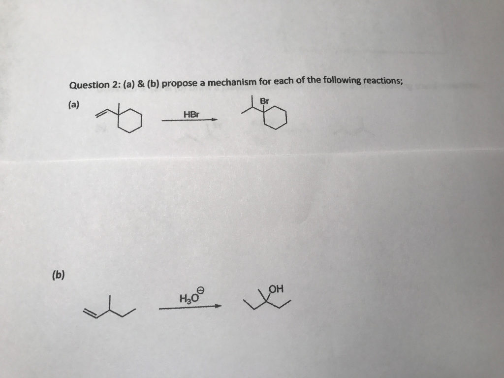 Solved Propose a mechanism for each of the following | Chegg.com