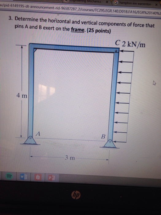 Solved Determine the horizontal and vertical components of | Chegg.com