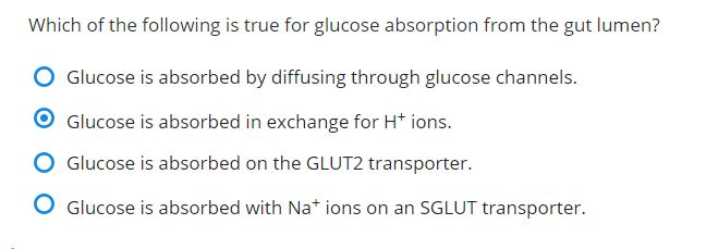 Solved Which of the following is true for glucose O Glucose | Chegg.com