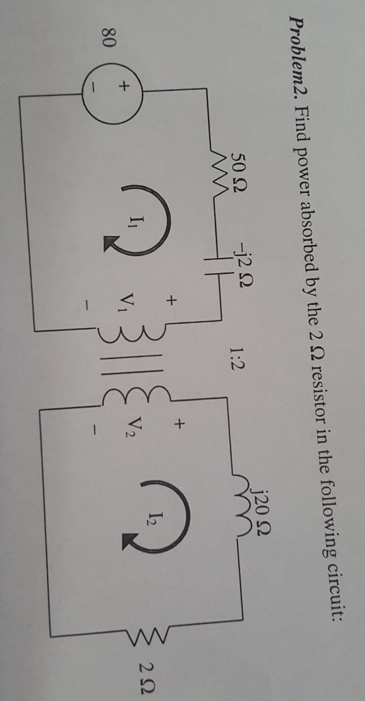 Solved Find power absorbed by the 2 Ohm resistor in the | Chegg.com