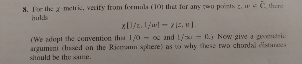 Solved For the x-metric, verify from formula (10) that for | Chegg.com