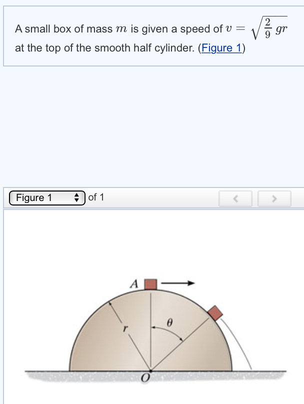 Solved Determine the angle theta at which the box leaves the | Chegg.com