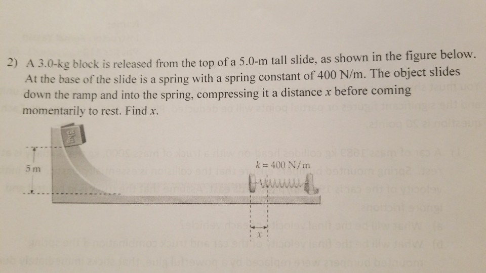 Solved g block is released from the top of a 5.0-m tall | Chegg.com