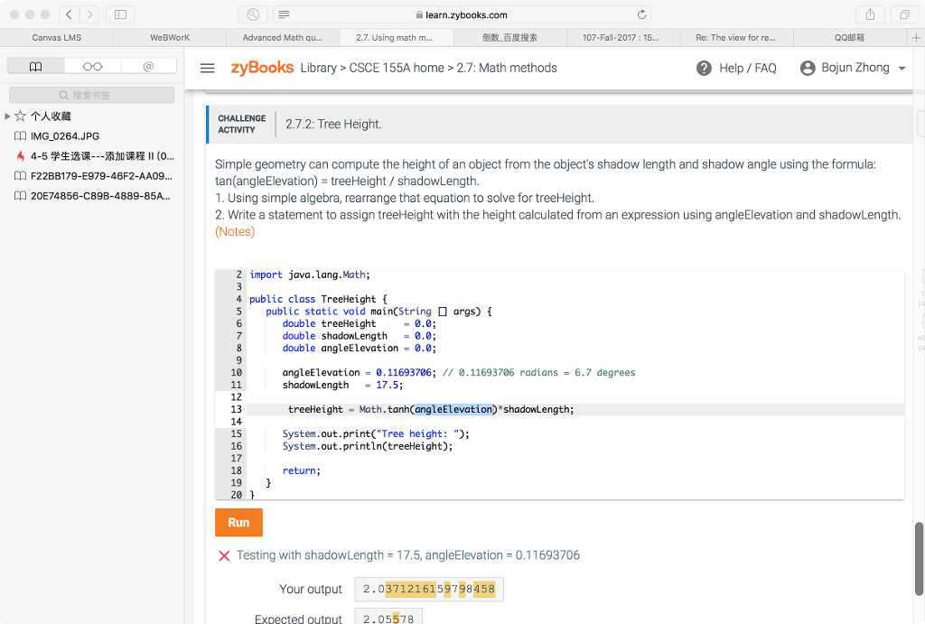 Solved Simple geometry can compute the height of an object | Chegg.com