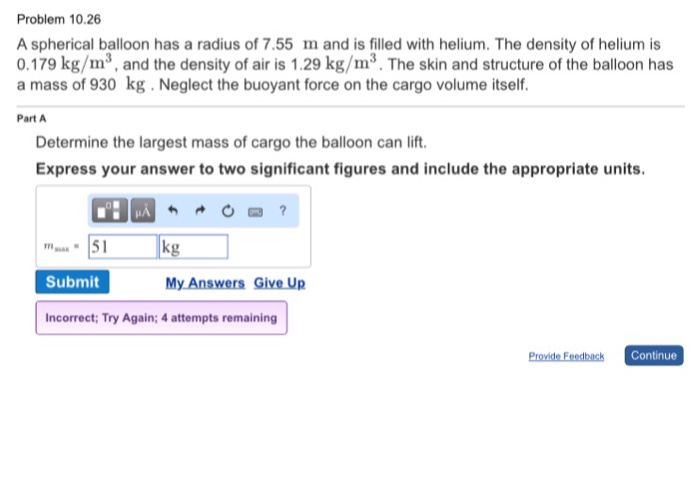 Solved A spherical balloon has a radius of 7.55 m and is | Chegg.com
