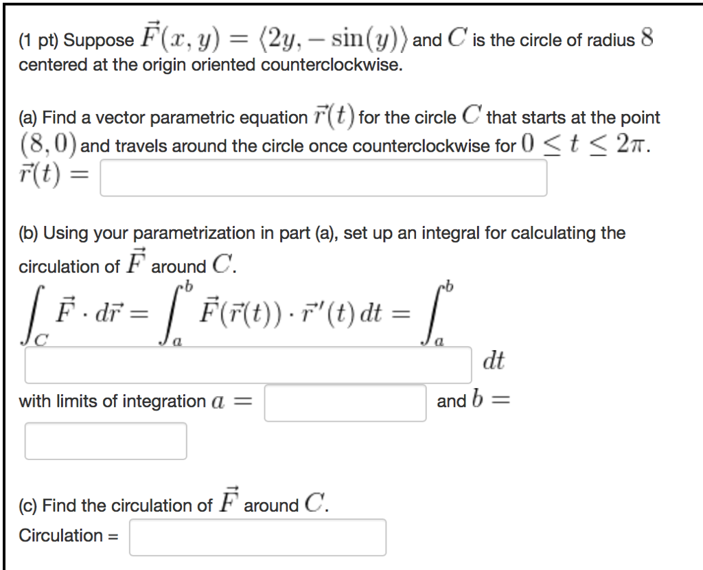 Solved Suppose F(x, y) = and C is the circle | Chegg.com