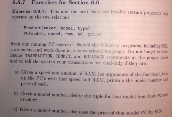 Solved 6.6.7 Exercises for Section 6.6 Exercise 6.6.1: This | Chegg.com