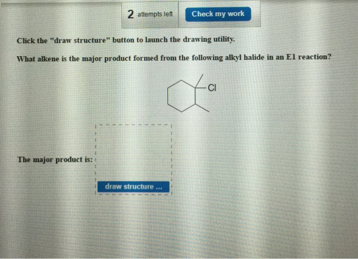 Solved What alkene is the major product formed from the | Chegg.com