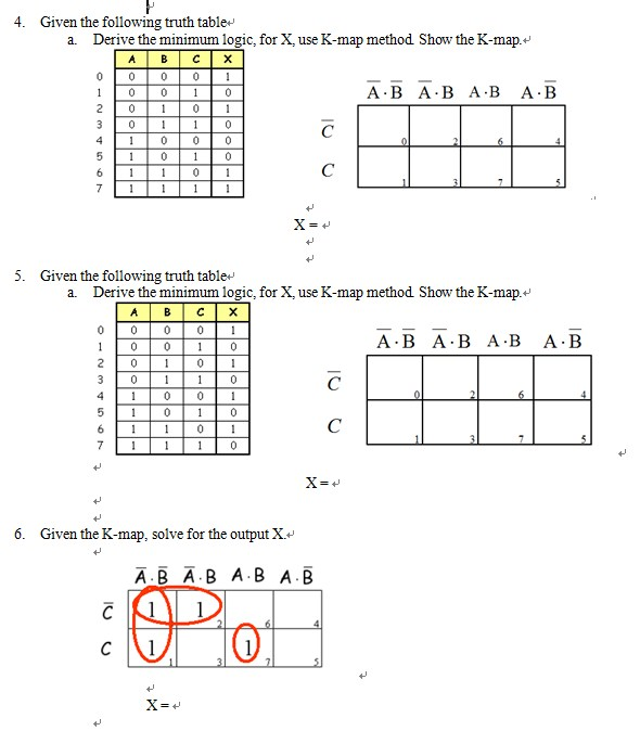 Solved Given the following truth table Derive the minimum | Chegg.com