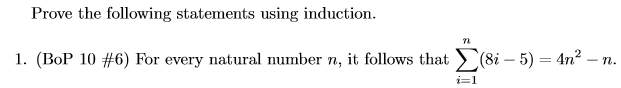 Solved Prove the following statements using induction.1. | Chegg.com