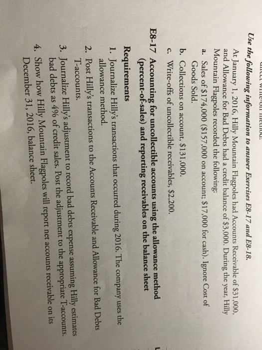 Solved E8-17,18 | Chegg.com