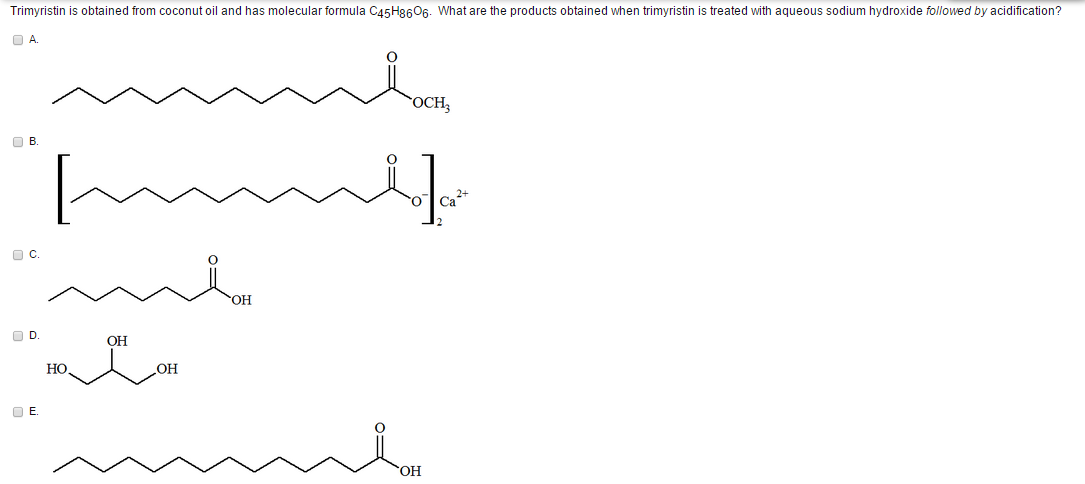 Coconut Oil Molecular Formula