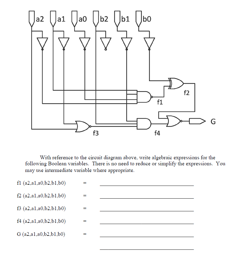 Solved With reference to the circuit diagram above, write | Chegg.com