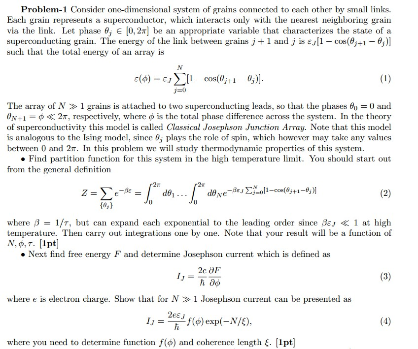 Consider one-dimensional system of grains connected | Chegg.com