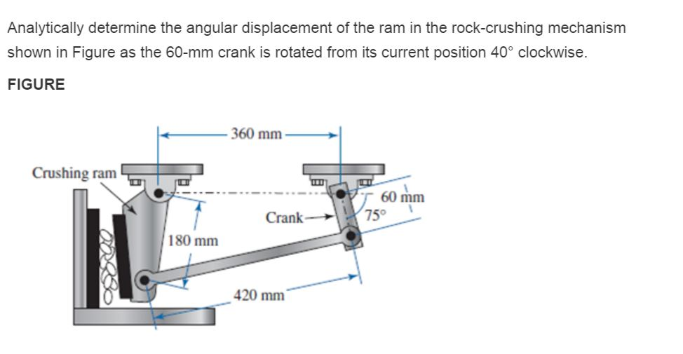 Solved Analytically determine the angular displacement of | Chegg.com
