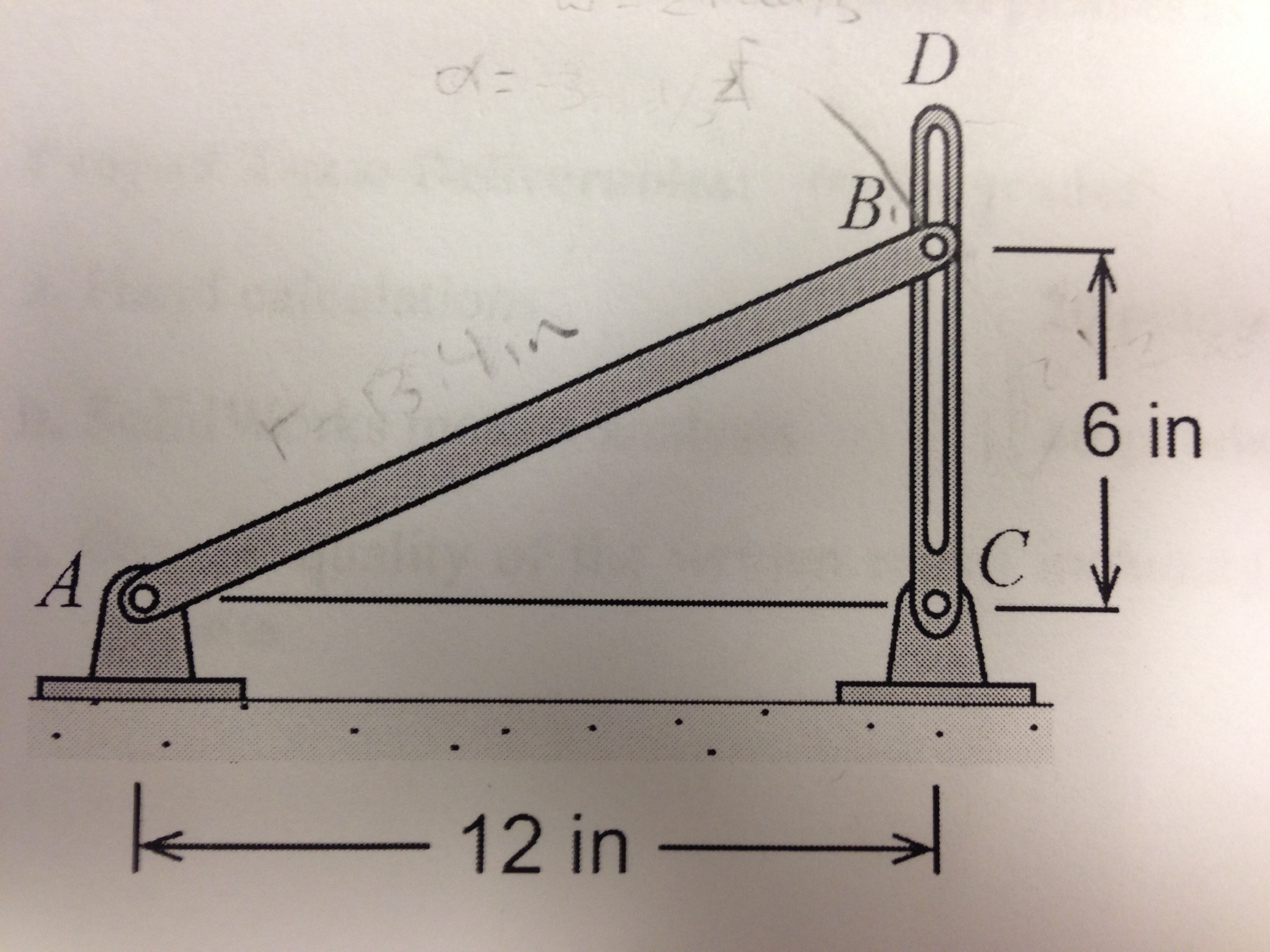 Solved At the instant shown, bar AB has an angular velocity | Chegg.com
