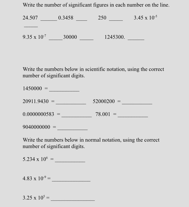 Solved Write the number of significant figures in each | Chegg.com