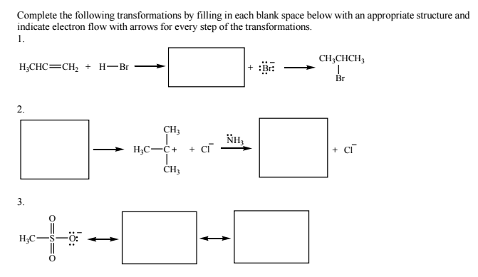 Solved Complete the following transformations by filling in | Chegg.com