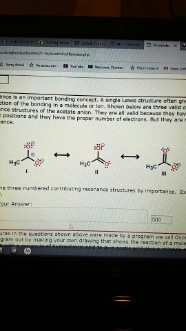 Solved Rank these three resonance structures by importance, | Chegg.com