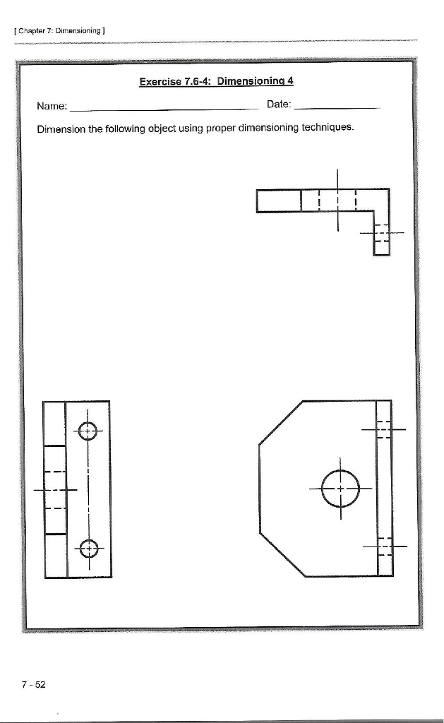 Solved [ Chapter 7: Dimensioning1 Exercise 7.6-4: | Chegg.com