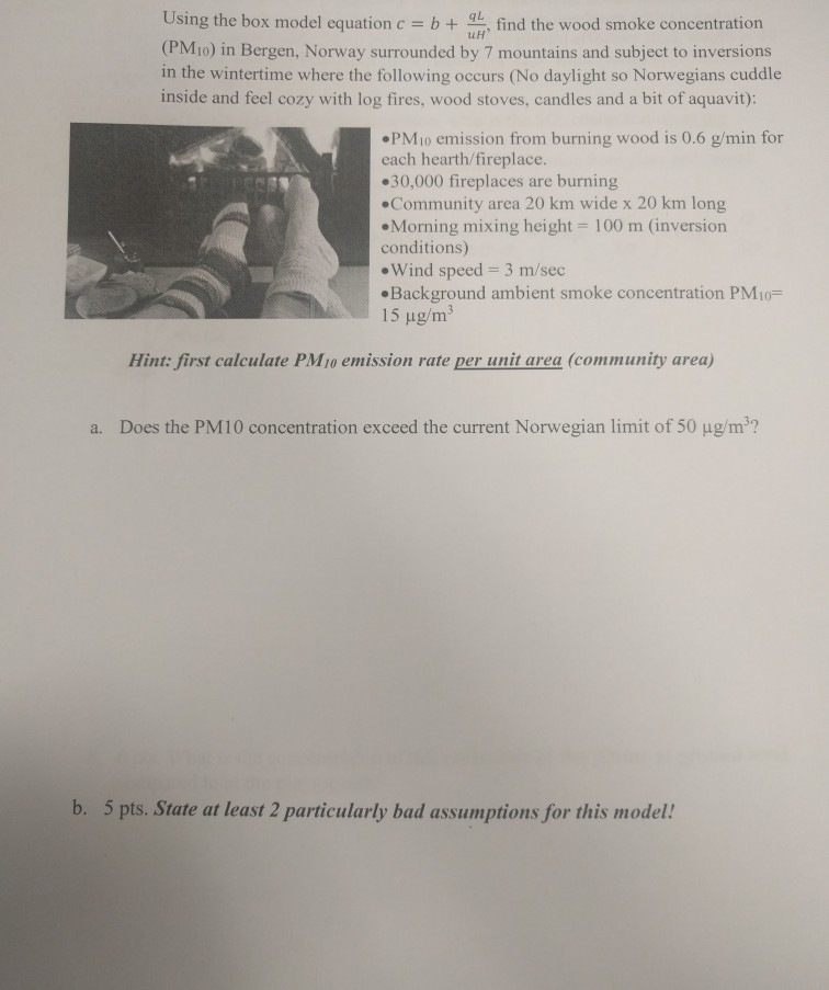 Solved Using the box model equation c = b + , find the wood | Chegg.com