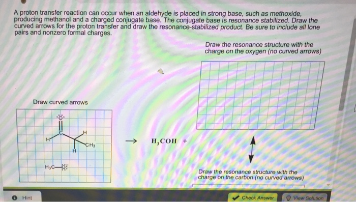 Solved A proton transfer reaction can occur when an aldehyde | Chegg.com