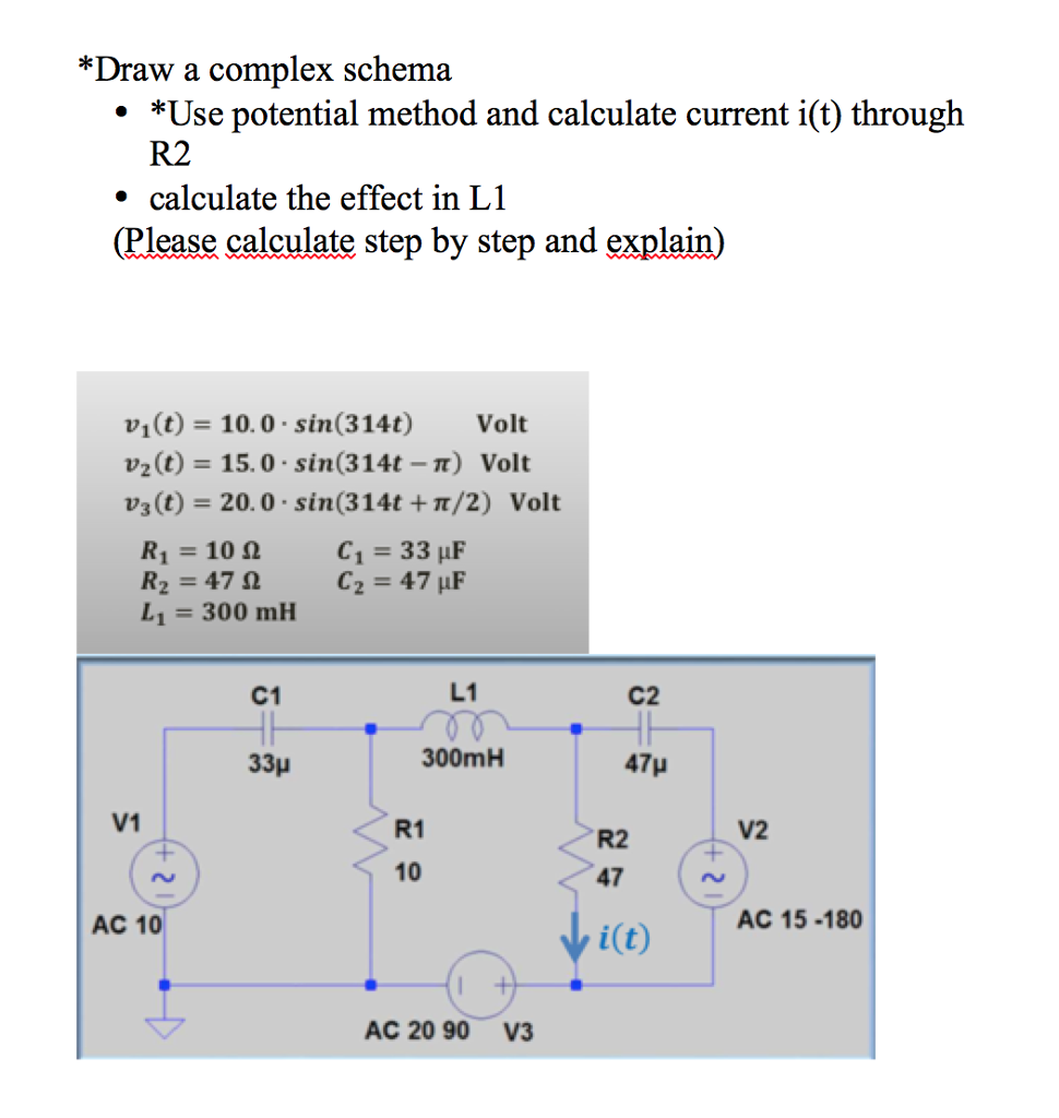 Solved *Draw a complex schema · *Use potential method and | Chegg.com